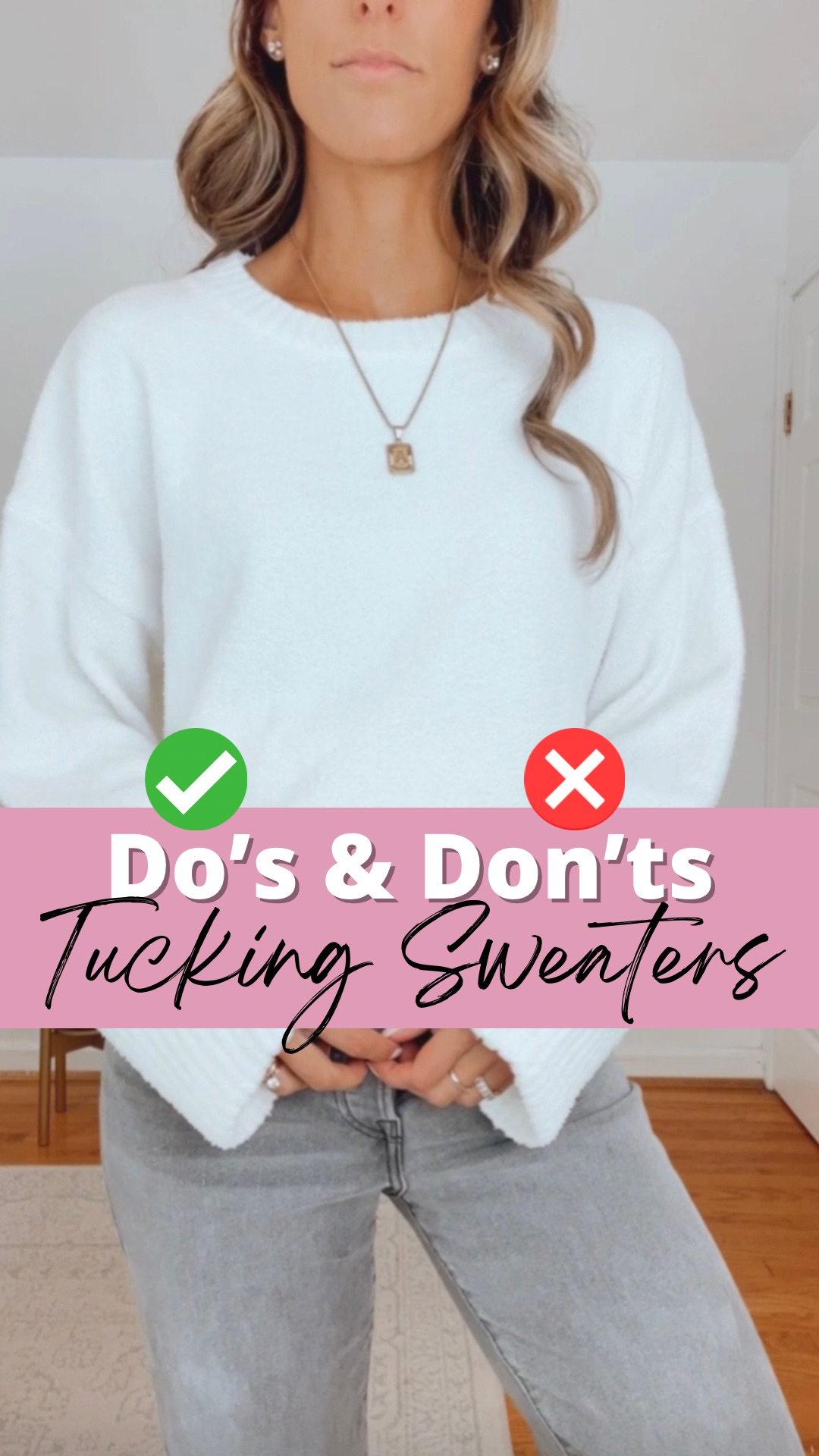 How to Tuck Chunky Sweaters - Sisters Guide to Style